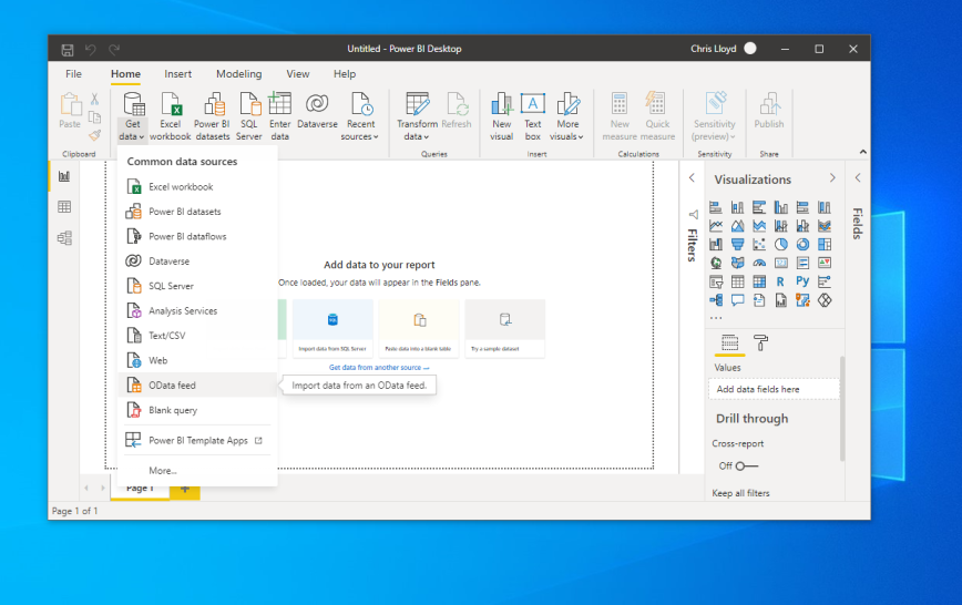 Microsoft PowerBI Lodata